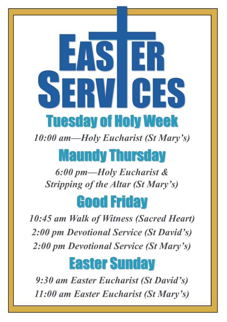 Holy Week & Easter Services 2024 – St Mary’s Church, Chirk